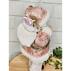 Unbranded | Holiday | Christmas Pink Shabby Chic Santa Claus Doll ...